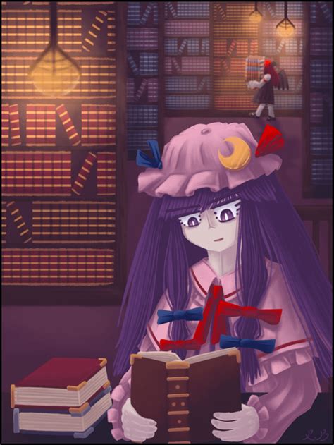 Patchouli Knowledge In Her Library R Touhou