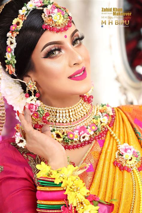 Exclusive Gaye Holud Jewelry Bridal Hair And Makeup Indian Wedding