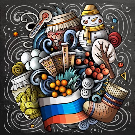 러시아 만화 벡터 낙서 칠판 그림 러시아 러시아인 국가 배경 일러스트 및 사진 무료 다운로드 Pngtree