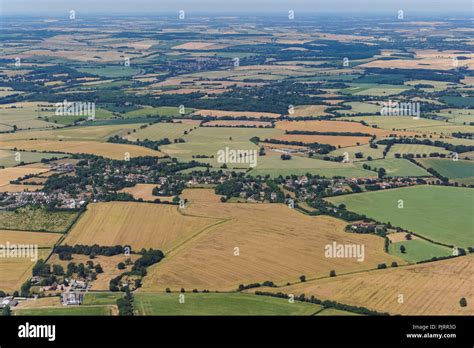 Aerial View Of Rural Landscape In Essex England United Kingdom Uk