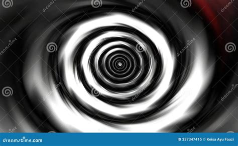 A Swirling Black And White Spiral Creating A Hypnotic Visual Effect