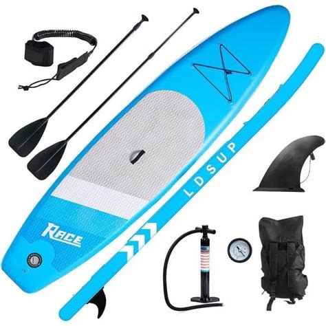 Lucear Planche Sup Stand Up Paddle Board Planche De Paddle Surf Gonflable 320 X 80 X 15 Cm Pour