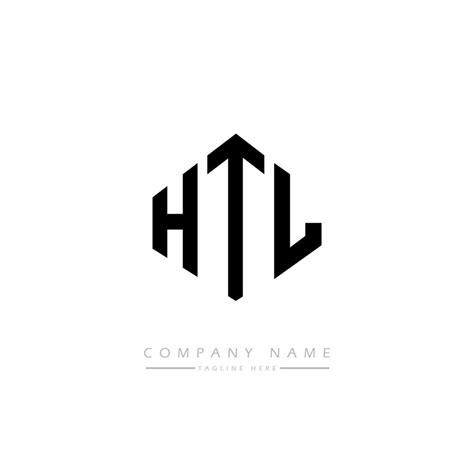 Htl Letter Logo Design With Polygon Shape Htl Polygon And Cube Shape