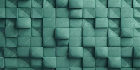 Premium Ai Image A Green Wall With A Green Square Pattern