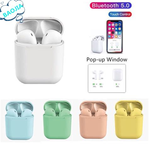 Inpods Tws Bluetooth Earphone Wireless Headphones Sport Earbuds Headset With Mic Shopee