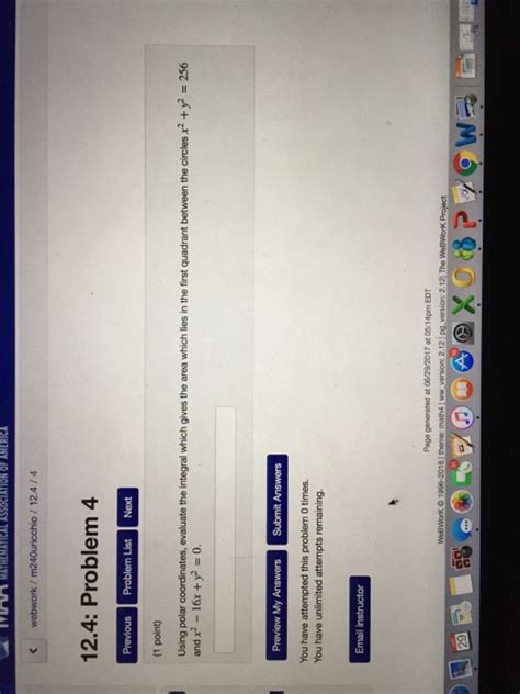 Solved Using Polar Coordinates Evaluate The Integral Which