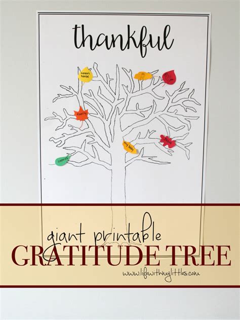 Printable Gratitude Tree Free Download Life With My Littles