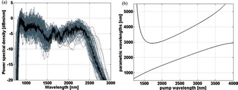 A Numerically Generated Supercontinuum Spectrum Solid Line Average