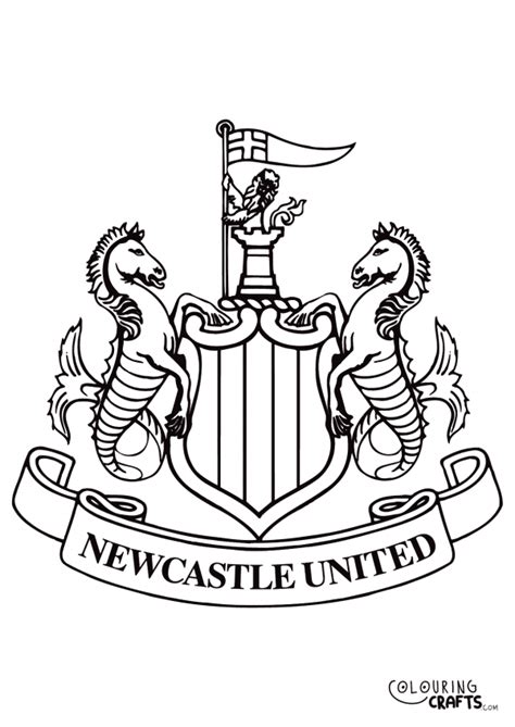Newcastle United Badge Printable Colouring Page Colouring Crafts