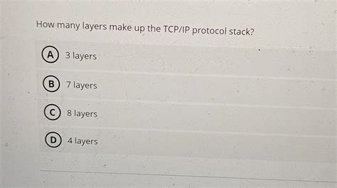 Solved How Many Layers Make Up The TCP IP Protocol Stack 3 Chegg Com