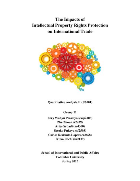 Pdf The Impacts Of Intellectual Property Rights Protection On