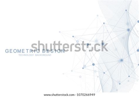 Abstract Molecular Network Pattern Dynamic Lines Stock Vector Royalty