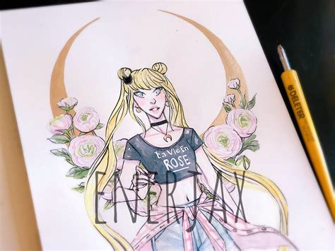 Watercolor Sailor Moon At Explore Collection Of