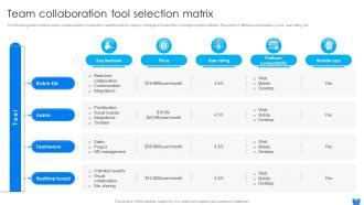 Team Collaboration Tool Selection Matrix Definitive Guide For Successful E Commerce DTE SS PPT