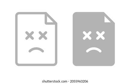 Damaged Document Error Corrupted File Illustration Stock Vector