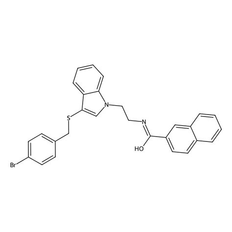 Buy N 2 3 4 Bromophenyl Methyl Sulfanyl 1H Indol 1 Yl Ethyl Naphthalene 2 Carboxamide