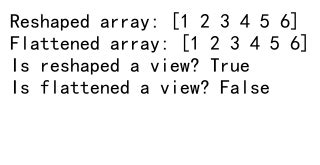 Numpy Flatten Reshape