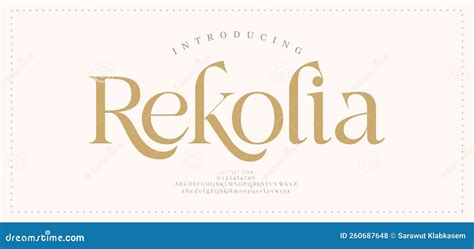 Elegant Alphabet Letters Font And Number Typography Luxury Classic Lettering Serif Fonts