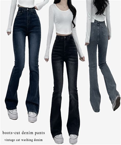 6컬러💖수선 기장선택 부츠컷 데님 팬츠 숏 베이직 롱 빈티지 캣 워싱 롱 부츠컷핏 연청 중청 진청 흑청 그레이 청바지 S 2xl 에이블리