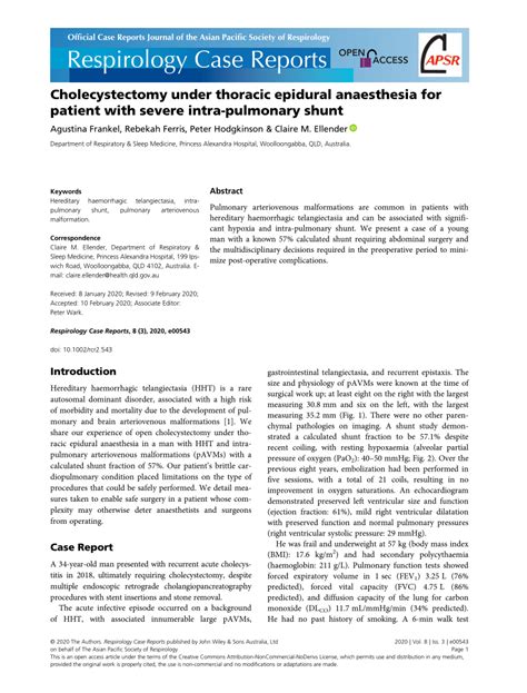 Pdf Cholecystectomy Under Thoracic Epidural Anaesthesia For Patient