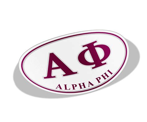 Alpha Phi Greek Letter Oval Decal — Greeku