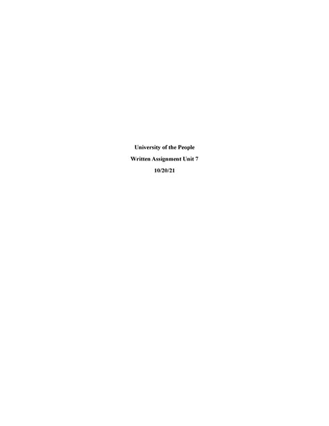 Intro Soc Written Assignment Unit 7 Soc 1502 Uopeople Studocu