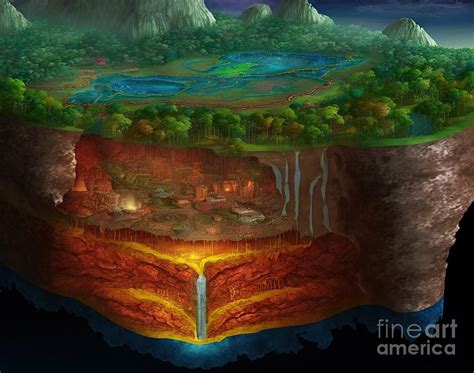 Cross Section Of Earth Subsurface Layers Digital Art By Benny Marty