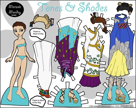 Marisole Monday Paper Dolls Black And White