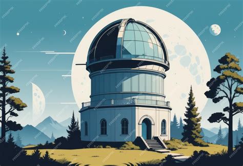 Premium Ai Image A Neglected Overgrown Observatory With Ancient