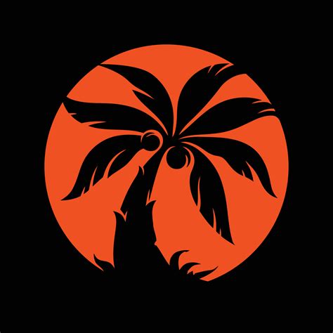 Palm Tree Summer Logo Template Vector Illustration 10550870 Vector Art
