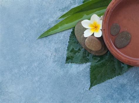 Top View Of Tropical Spa Objects For Relax Massage Stock Image Image