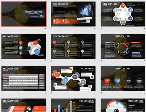 sphere abstract powerpoint 123400