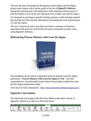 PDF SigmaXL Statistical Analysis Handbook Business Improvement