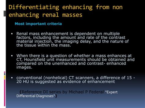 Solid Renal Masses Imaging Pptx
