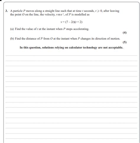Solved A Particle P Moves Along A Straight Line Such That Chegg Com