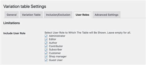 Woocommerce Product Variations Table Grid List View