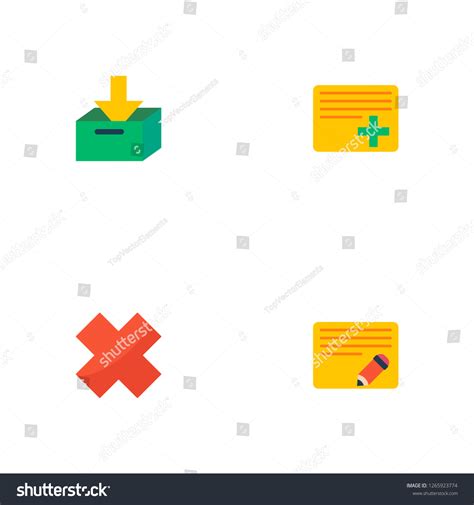 Set Task Manager Icons Flat Style Stock Illustration 1265923774 Shutterstock