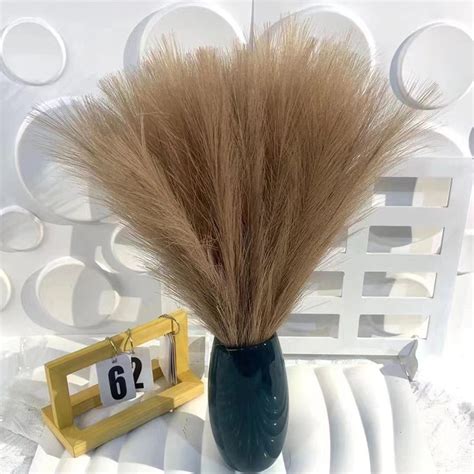 8pcs Pampas Grass 24 Inch Faux Pampas Grass Decor Artificial Tall Pompas Grass For Wedding