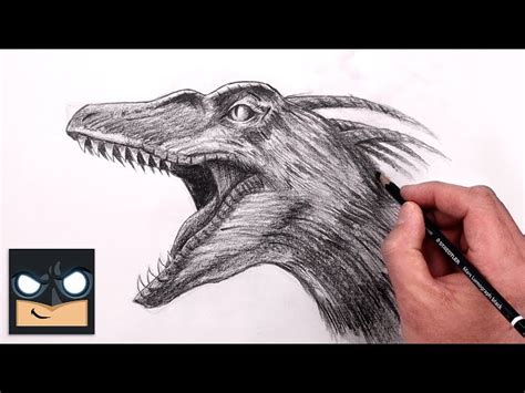 How To Draw Pyroraptor Jurassic World Sketch Art Lesson Step By Step
