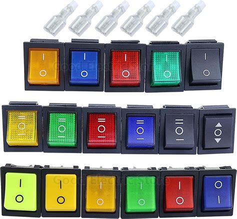Vubbjcrs 1pcs Kcd4 Latching Momentary Rocker Switch Power