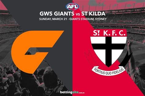 Gws Vs St Kilda Betting Tips And Odds Round 1 Afl 2021