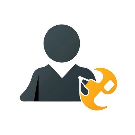 Account Settings Symbol Or User With Setting Spanner Icon Logo Design