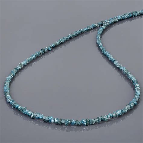 Collar De Diamantes Crudos Collar De Diamantes Azules Collar Etsy