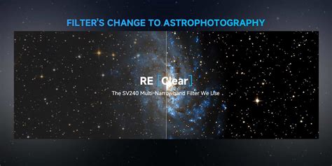 sv240 multi narrowband filter galaxy and nebula nir near infrared light