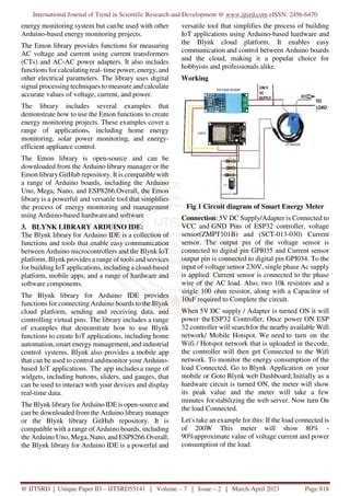IoT Based Smart Energy Metering With Blynk Application PDF