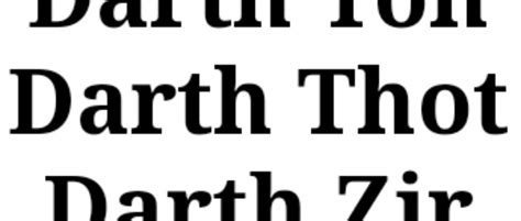 Why Was This On The Star Wars Male Sith Name Generator Rstarwarsmemes
