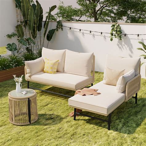 Sytifro Gartenlounge Set Gartenmöbel Set Gartenlounge Mit Eisengestell