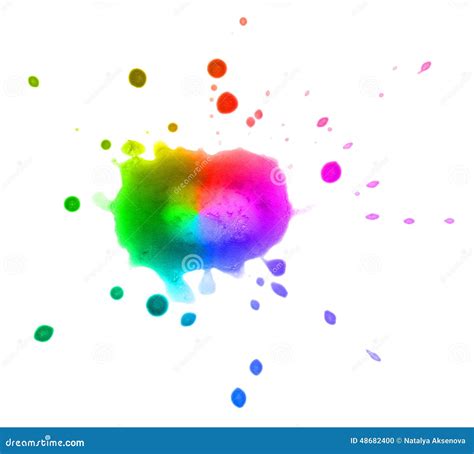 Blot Isolated On White Background Multi Colored Stock Illustration