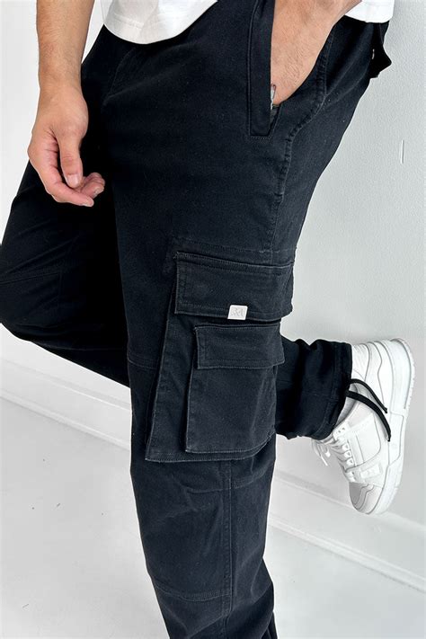Overlap Panel Cargo Black Jk Attire