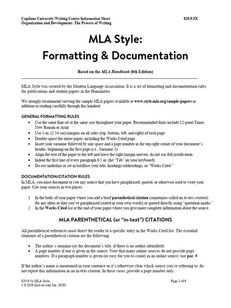 820 9 5x Mla Style 8th Edition S17 Pdf Citation Digital